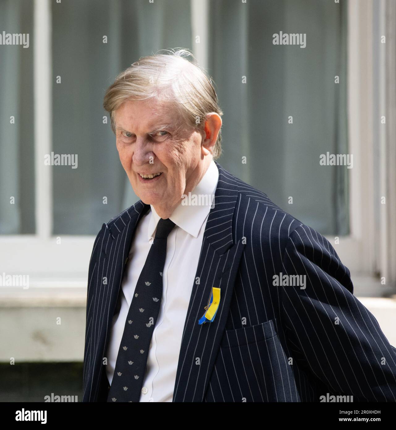 London, UK. 10th May, 2023. Sir Bill Cash MP in Downing Street ...