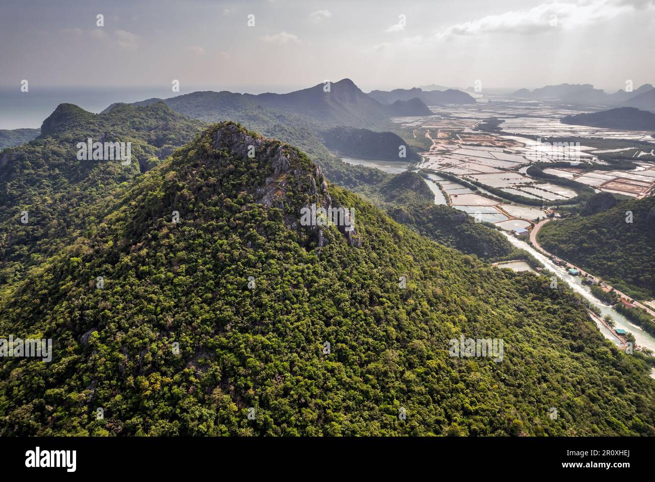 Aerial view of the Thailand landmarks Stock Photo - Alamy