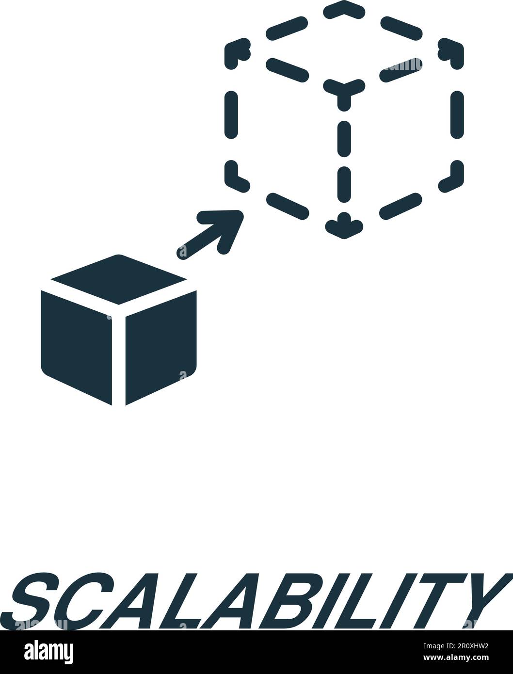 Scalability Monochrome Simple Sign From App Development Collection Scalability Icon For Logo