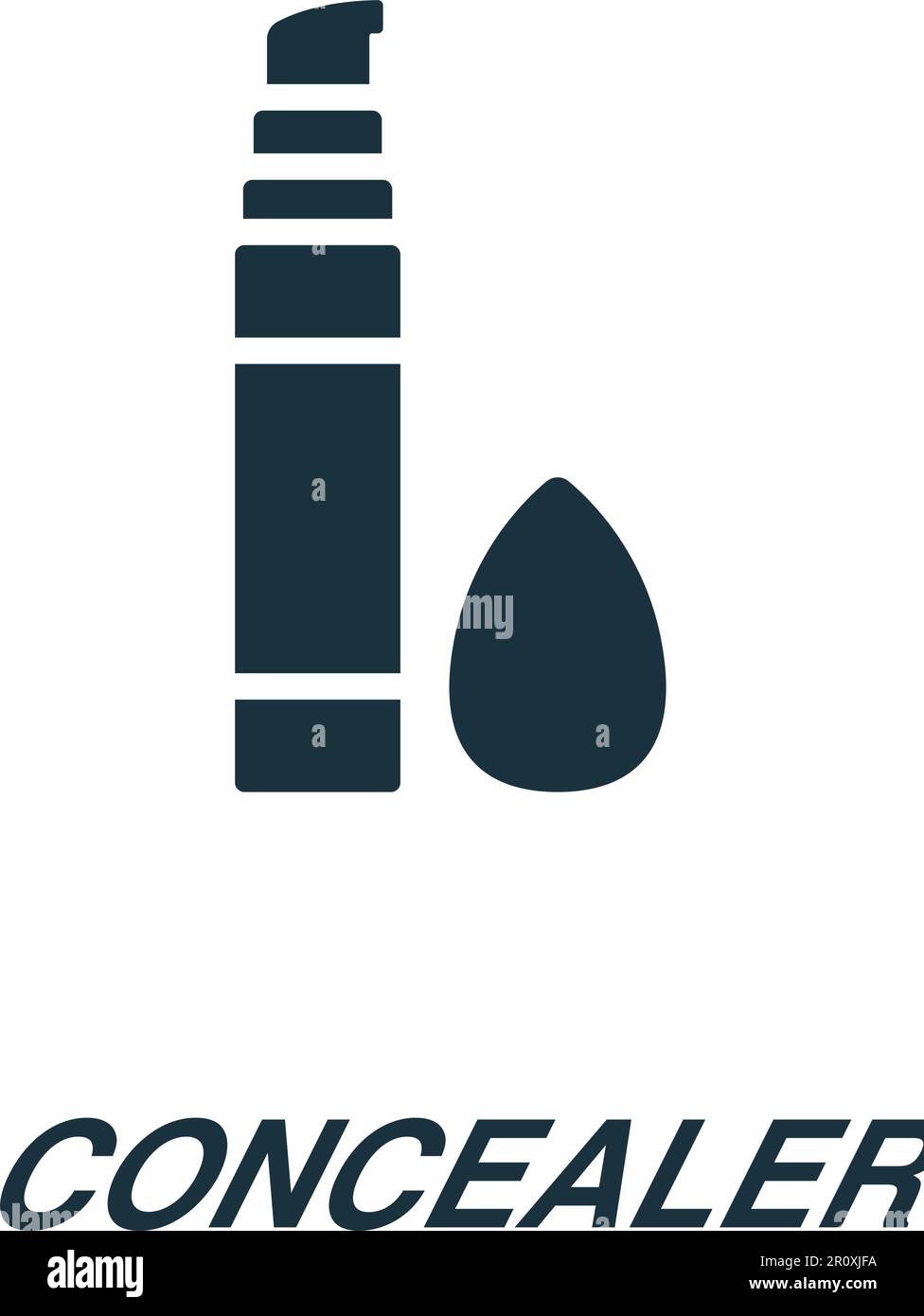 Concealer icon. Monochrome simple sign from beauty and personal care ...