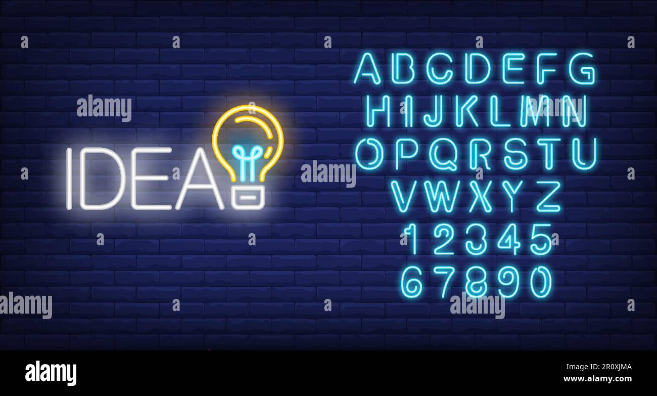 Idea neon sign Stock Vector Image & Art - Alamy