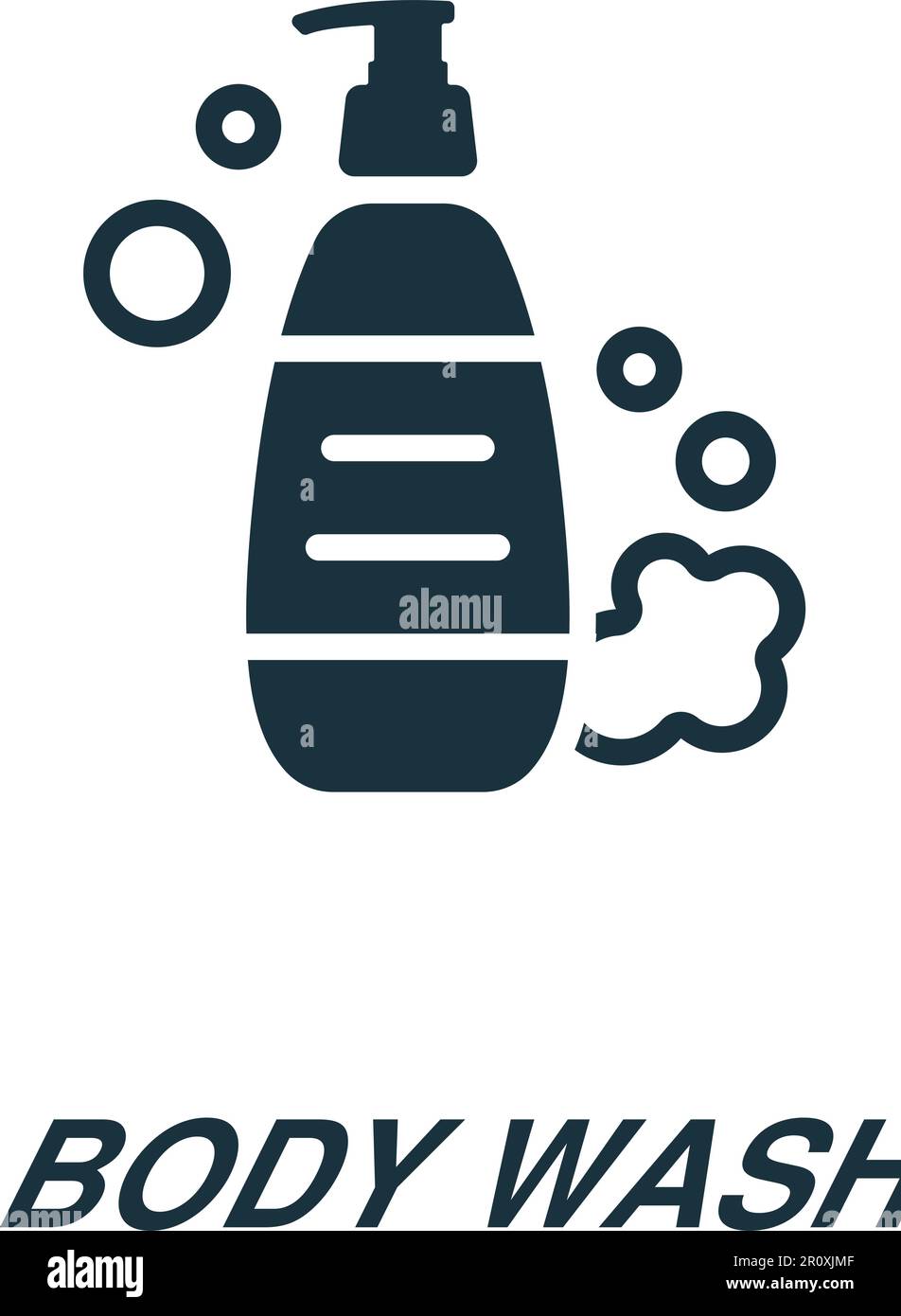 Body wash icon. Monochrome simple sign from beauty and personal care ...