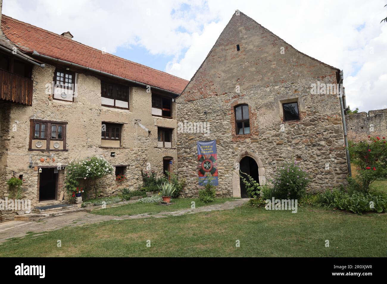View on buildings from the inner yard of Câlnic fortified church (Burg ...