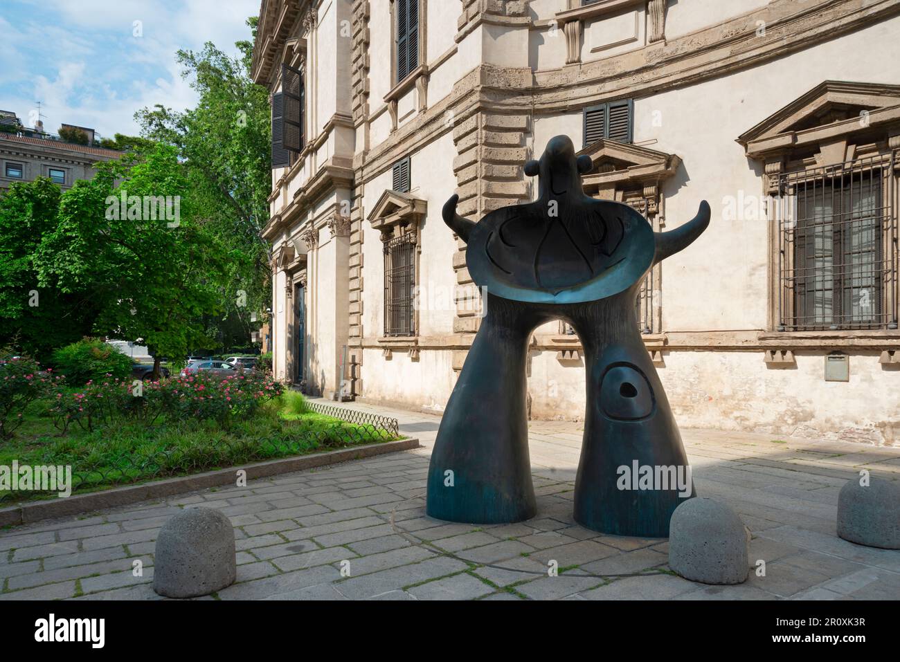Italy, Lombardy, Milan, Via Senato Street, Sculpture Mère Ubu by Joan ...