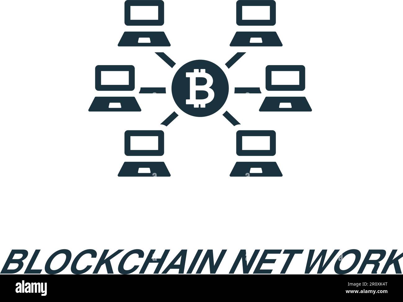 Blockchain network icon. Monochrome simple sign from blockchain ... Blockchain network icon. Monochrome simple sign from blockchain ...