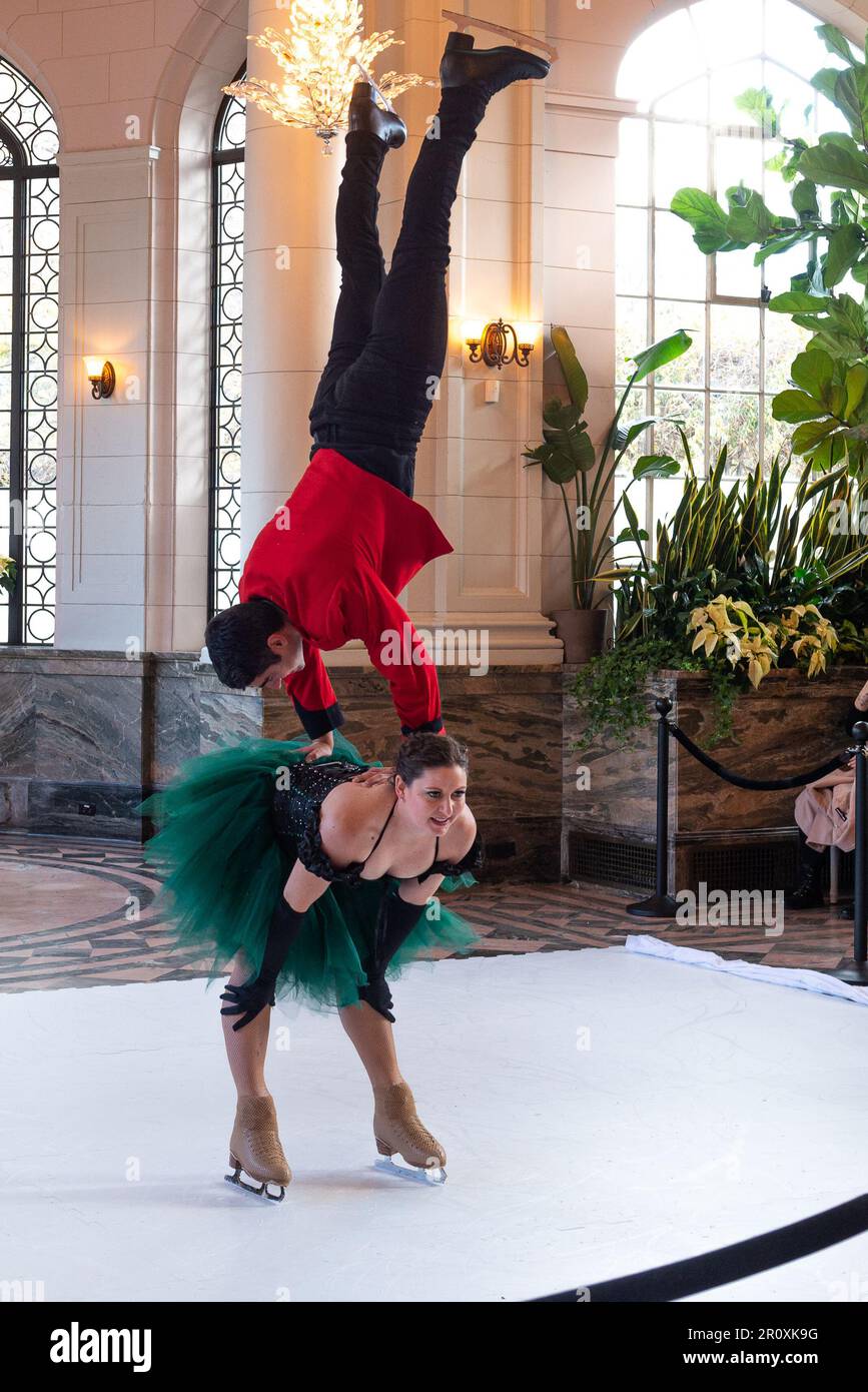 Toronto, ON, Canada - December 20, 2022: Indoor ice skating performance ...
