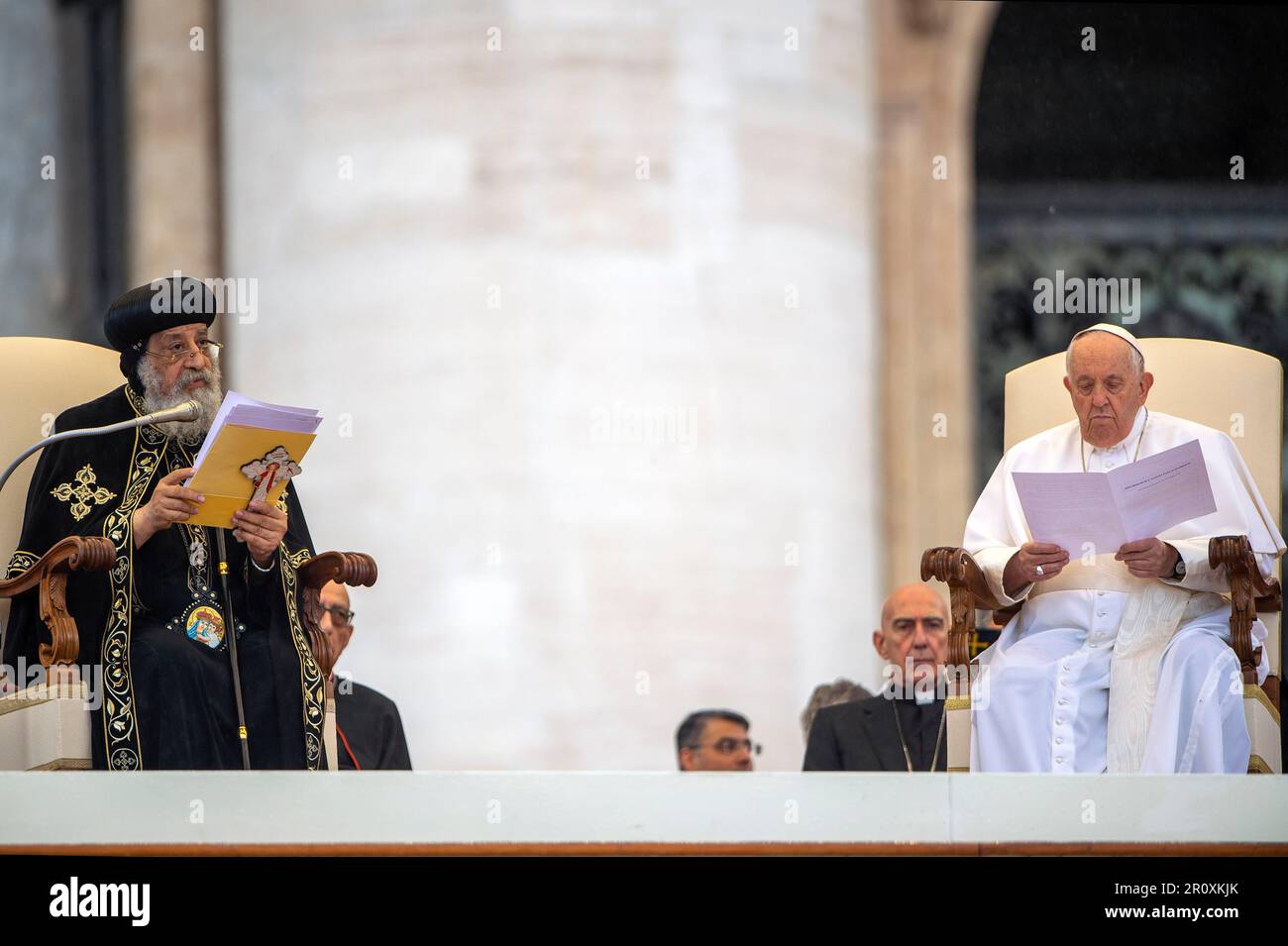 Italy, Rome, Vatican, 2023/4/10 .Pope Francis with Leader of the Coptic ...