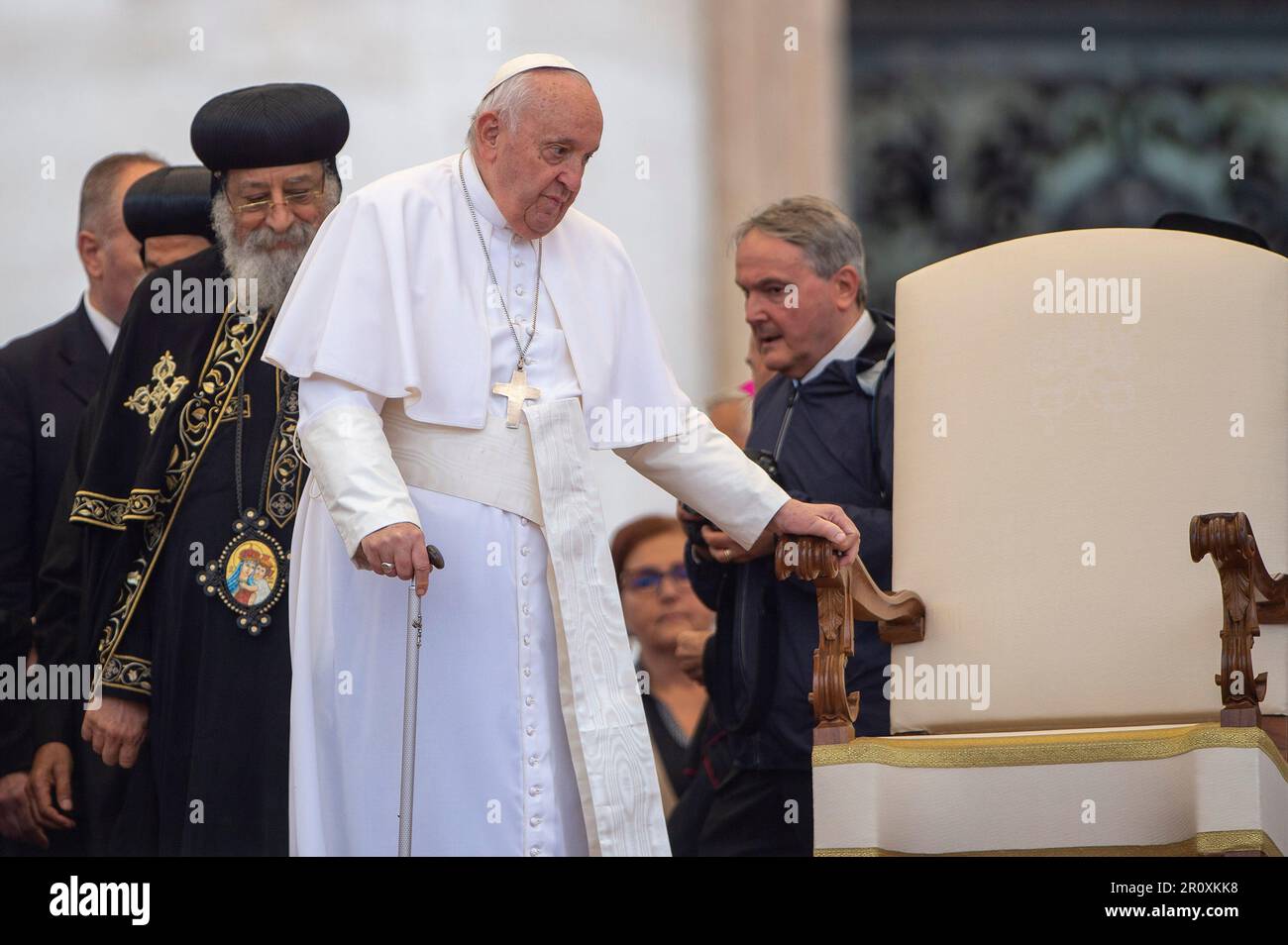 Italy, Rome, Vatican, 2023/4/10 .Pope Francis with Leader of the Coptic ...
