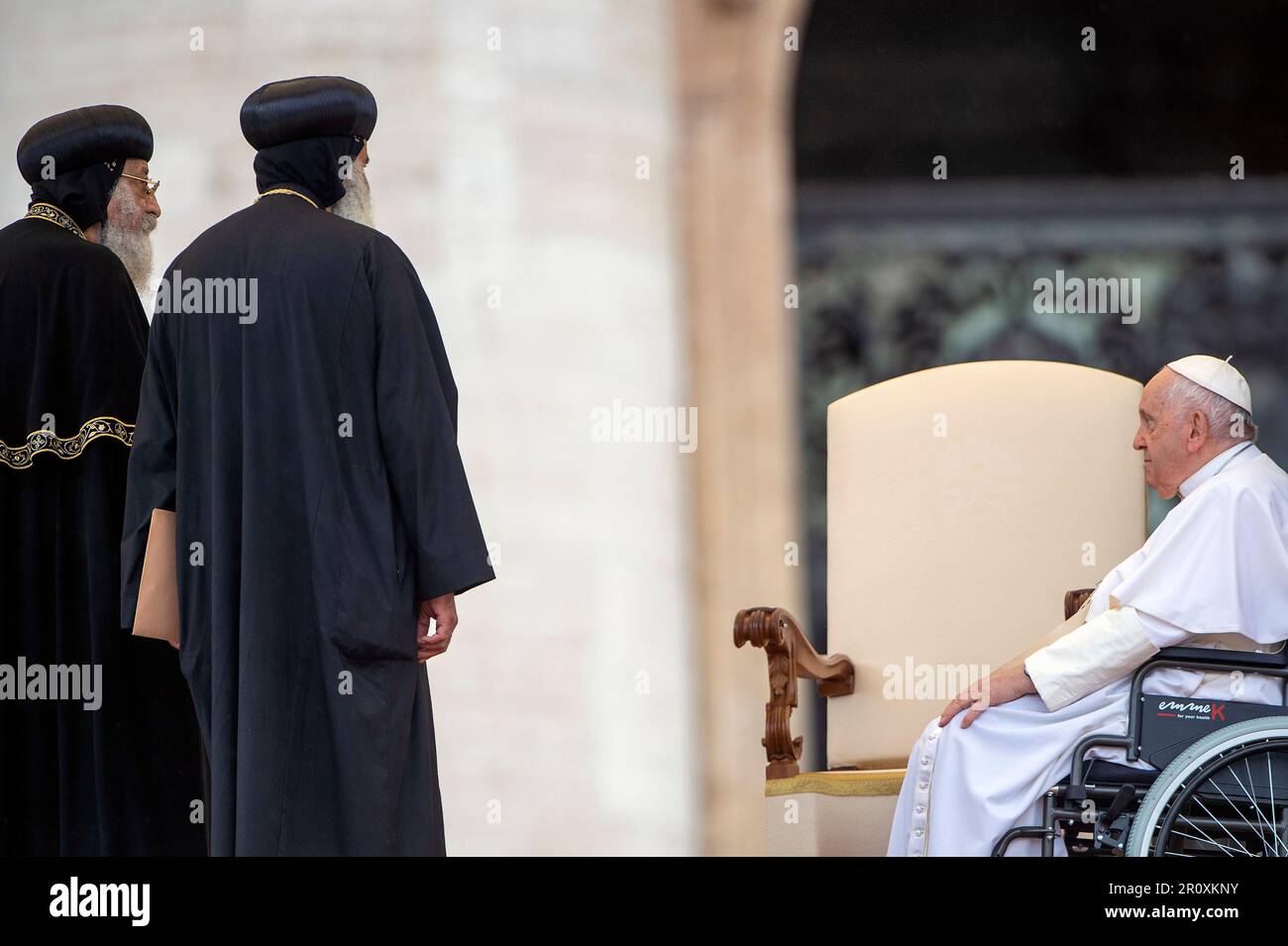 Italy, Rome, Vatican, 2023/4/10 .Pope Francis with Leader of the Coptic ...