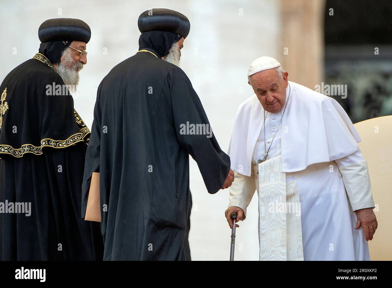 Italy, Rome, Vatican, 2023/4/10 .Pope Francis with Leader of the Coptic ...