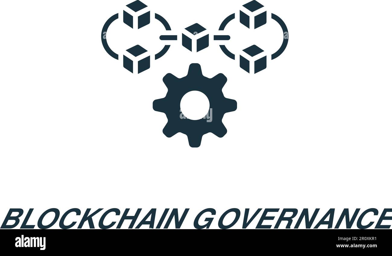 Blockchain governance icon. Monochrome simple sign from blockchain ... Blockchain governance icon. Monochrome simple sign from blockchain ...