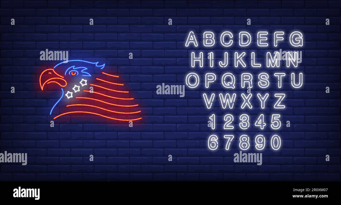 American national eagle neon sign Stock Vector Image & Art - Alamy