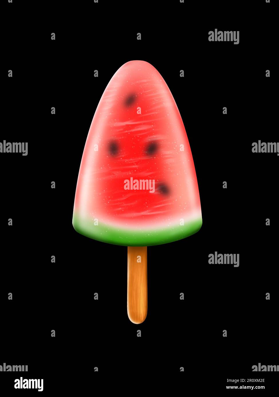 illustration of ice cream in watermelon slice shaped Stock Photo - Alamy