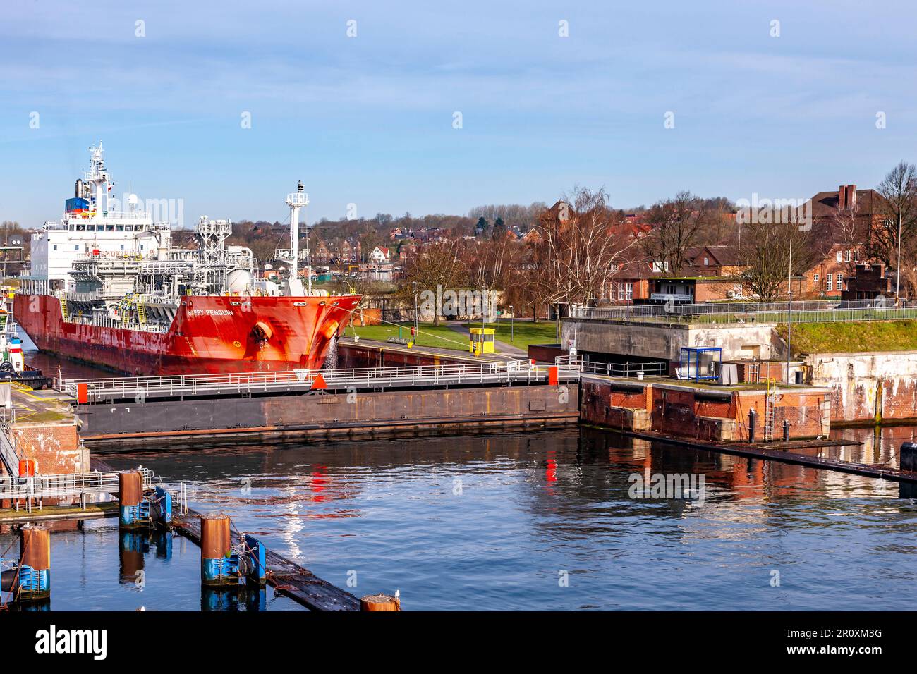 LPG Tanker - HAPPY PENGUIN In Holtenau Lock on the Kiel Canal, Northern ...