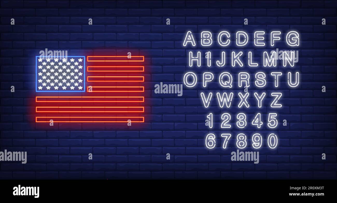Independence glowing neon sign Stock Vector Images - Alamy