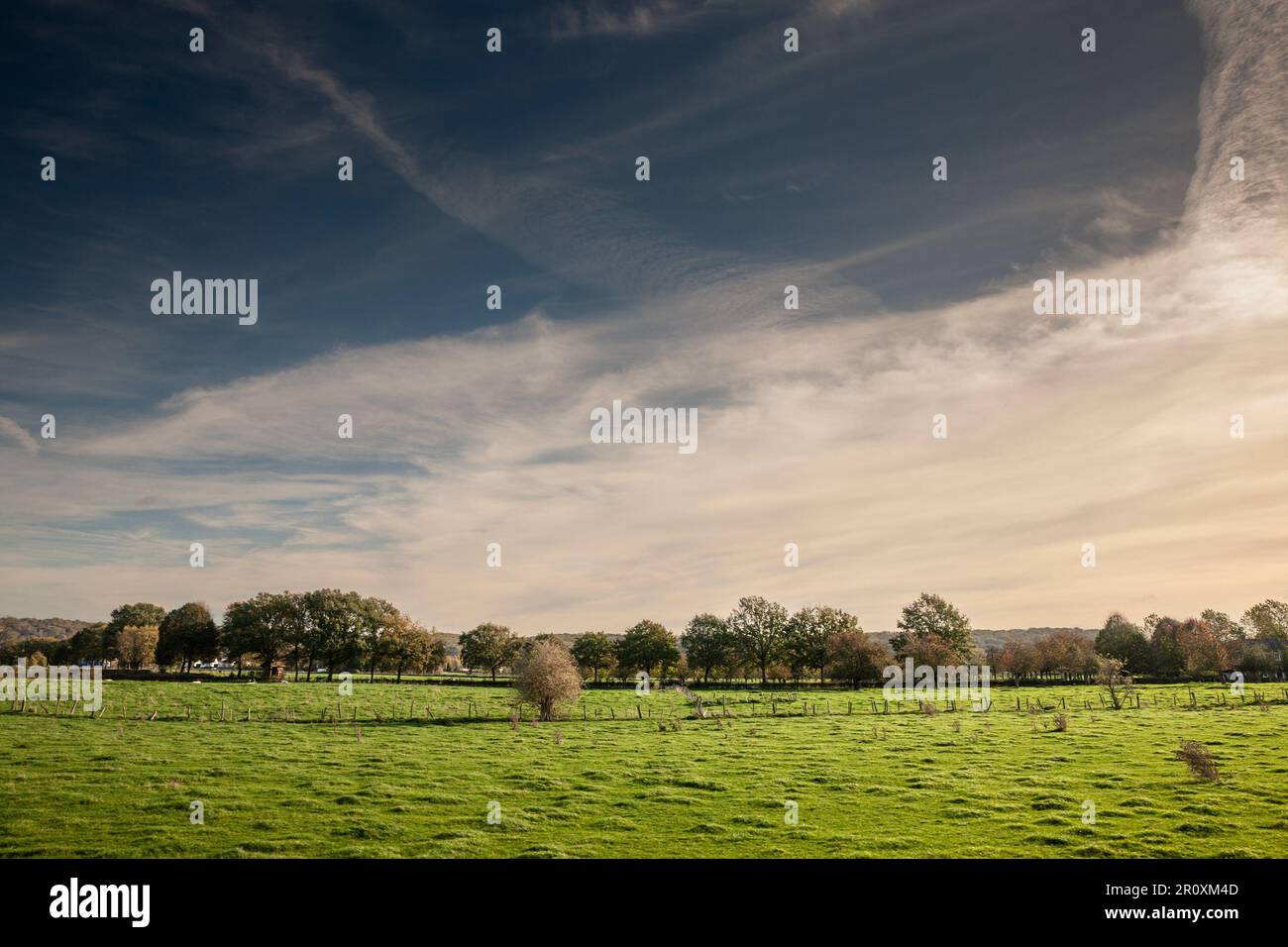 Picture of a limburg landscape in the countryside, with a typical ...