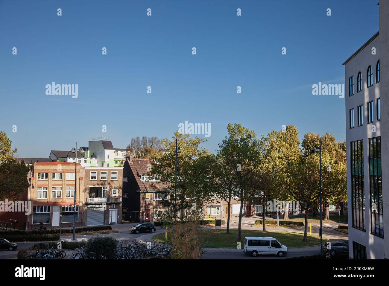 Picture of a typical dutch suburban landscape of the city of Heerlen ...