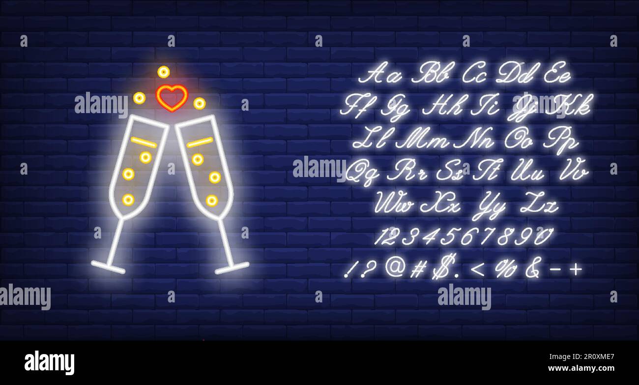 Flutes neon sign Stock Vector Image & Art - Alamy