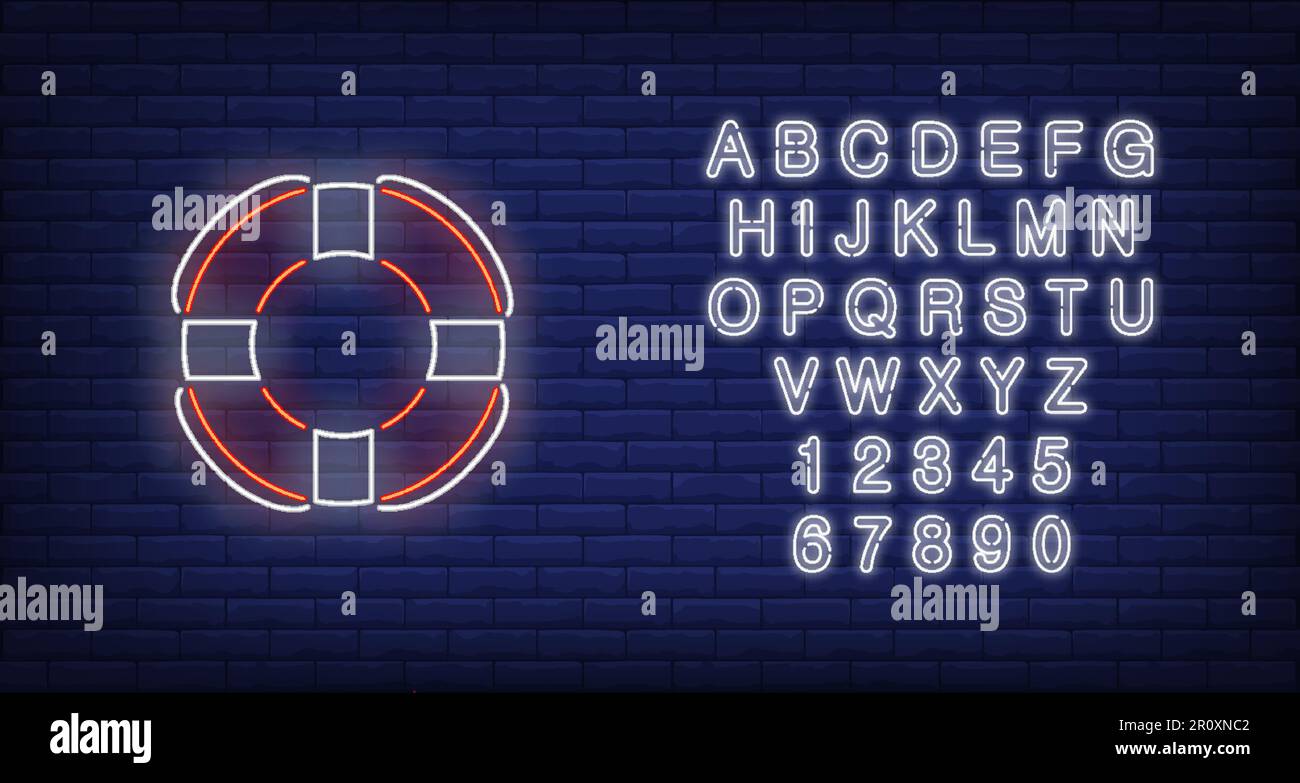 Lifebuoy neon sign Stock Vector Image & Art - Alamy