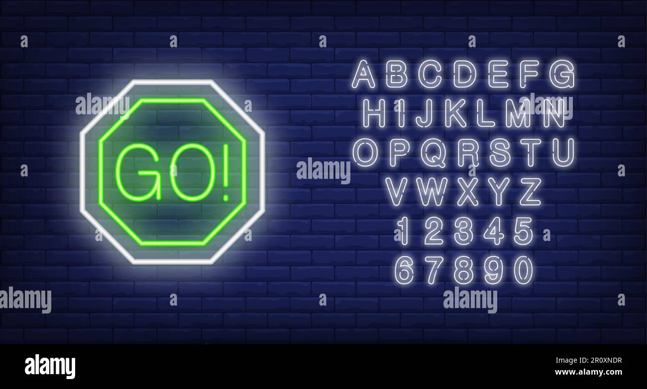 Green traffic light neon sign Stock Vector Image & Art - Alamy