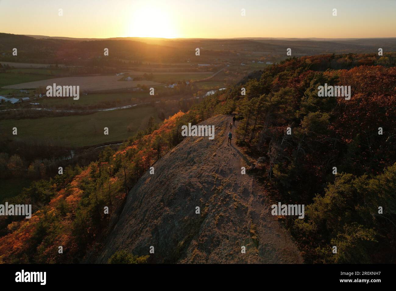 A landscape of the Beautiful Sunset over the Sussex Bluffs in New ...