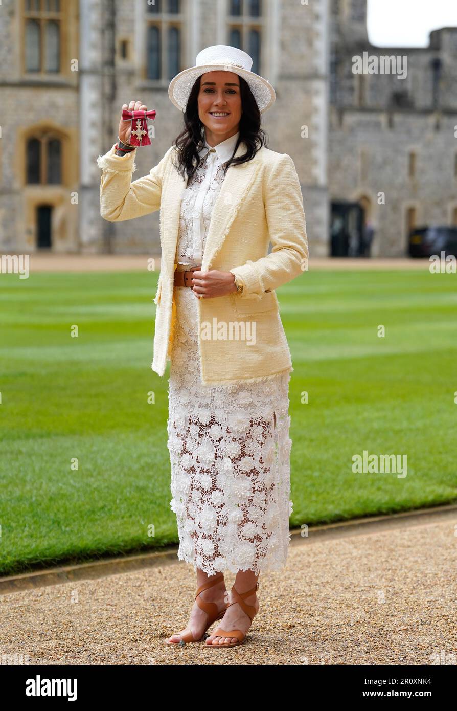 Lucy Bronze after being made a Member of the Order of the British Empire (MBE) by the Prince of ...
