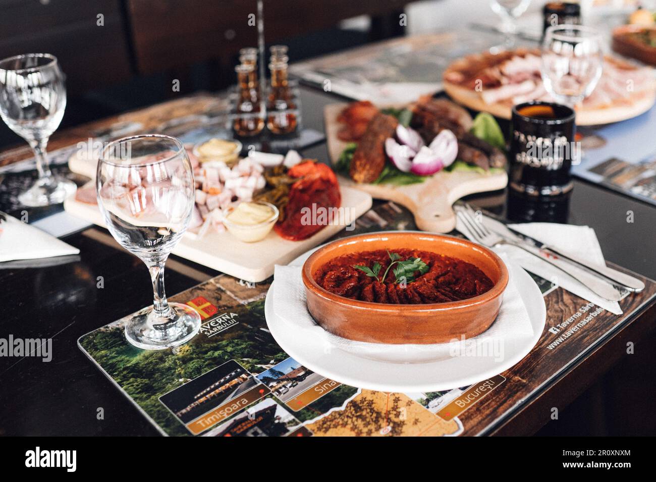 A romantic dinner table for two, complete with plates of tantalizing ...