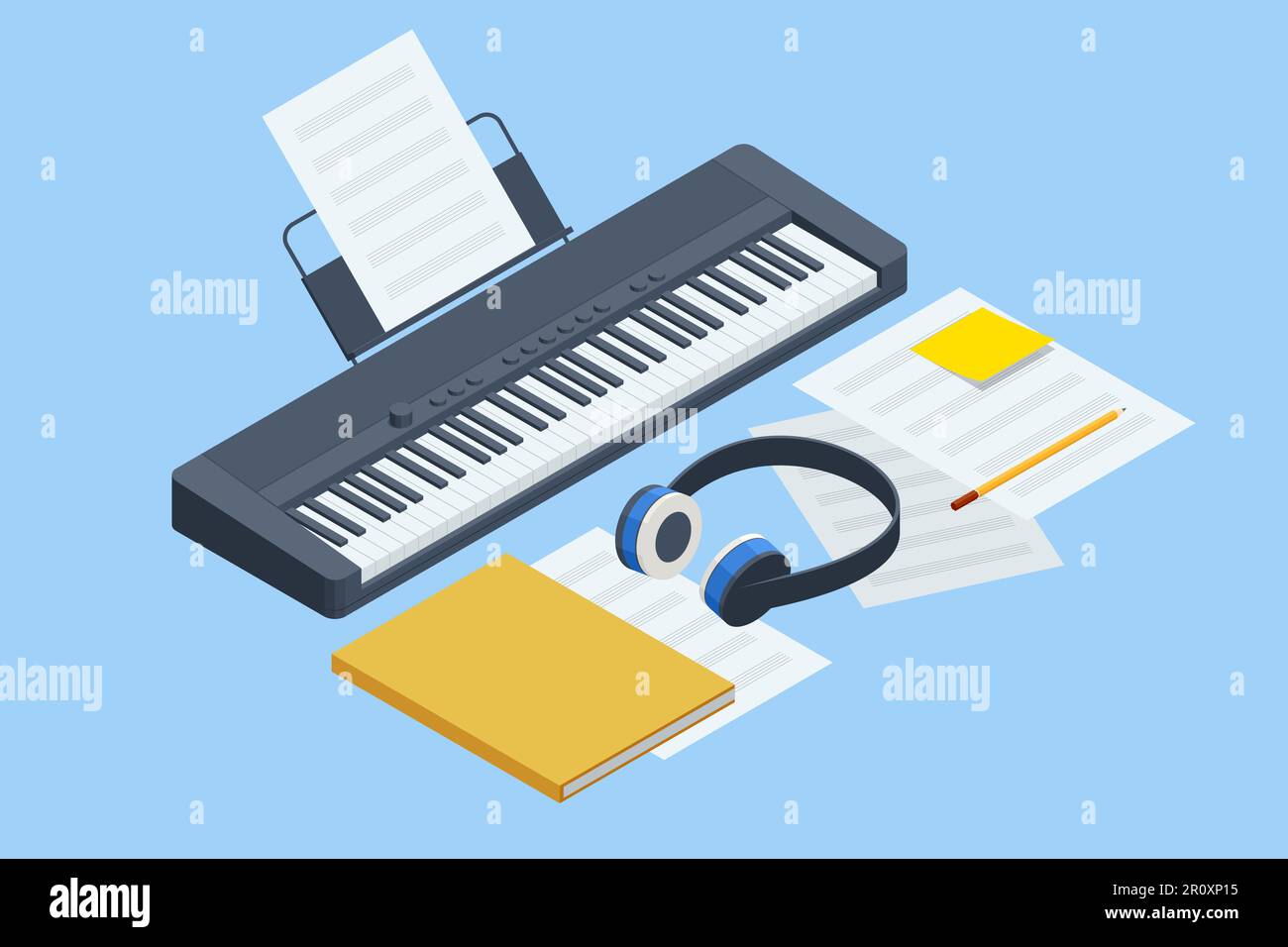 Isometric Synthesizer Synthesizer Analog Sound Stock Vector Image