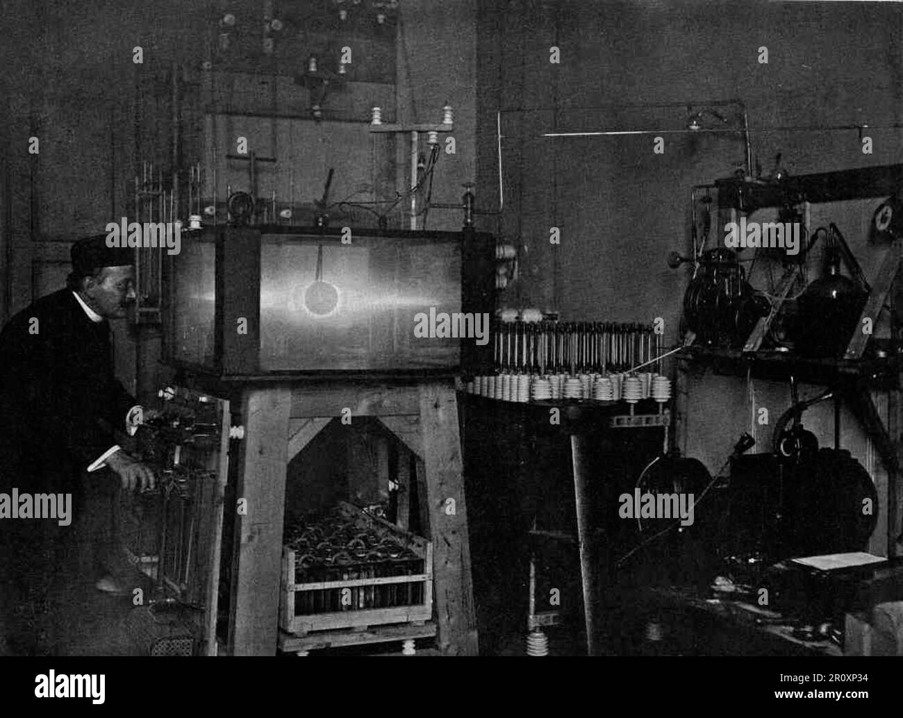 Kristian Birkeland and his terrella experiment Stock Photo - Alamy