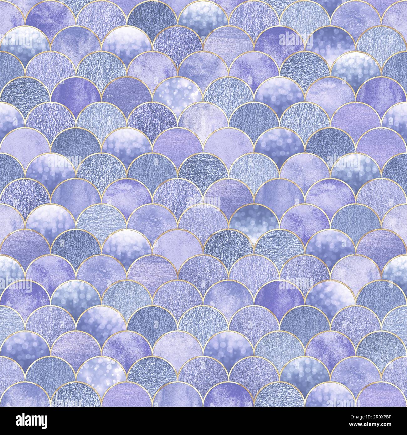 Mermaid fish scale wave japanese luxury golden glittering seamless ...