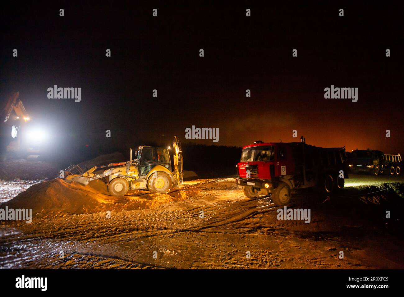 Ust-Luga, Leningrad oblast, Russia - November 16, 2021: Road ...