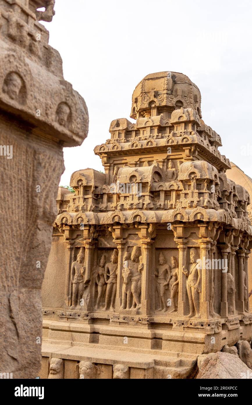 Mahabalipuram, Tamil Nadu, India is home to the spectacular structure ...