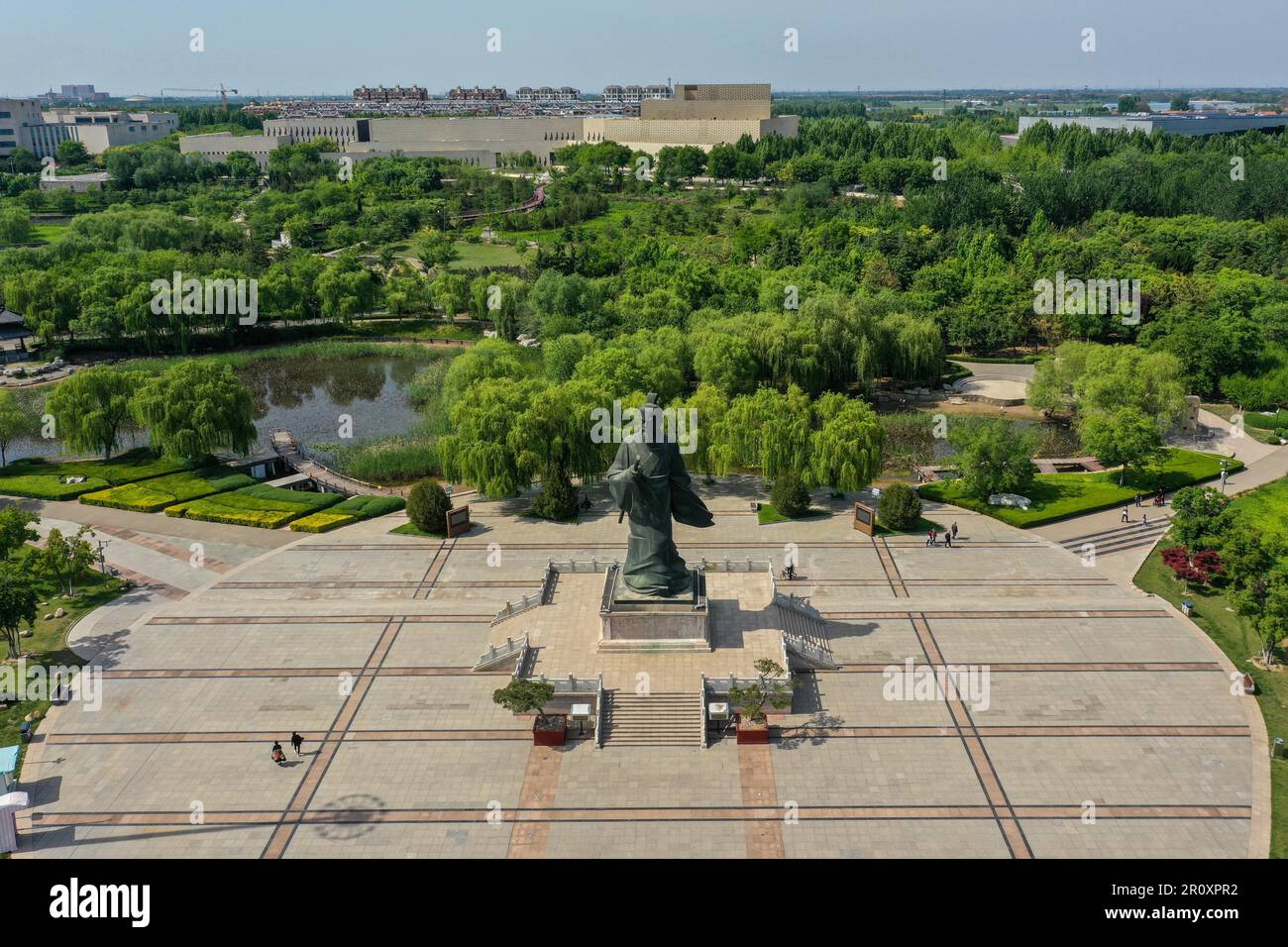 Zibo. 8th May, 2023. This aerial photo taken on May 8, 2023 shows a ...