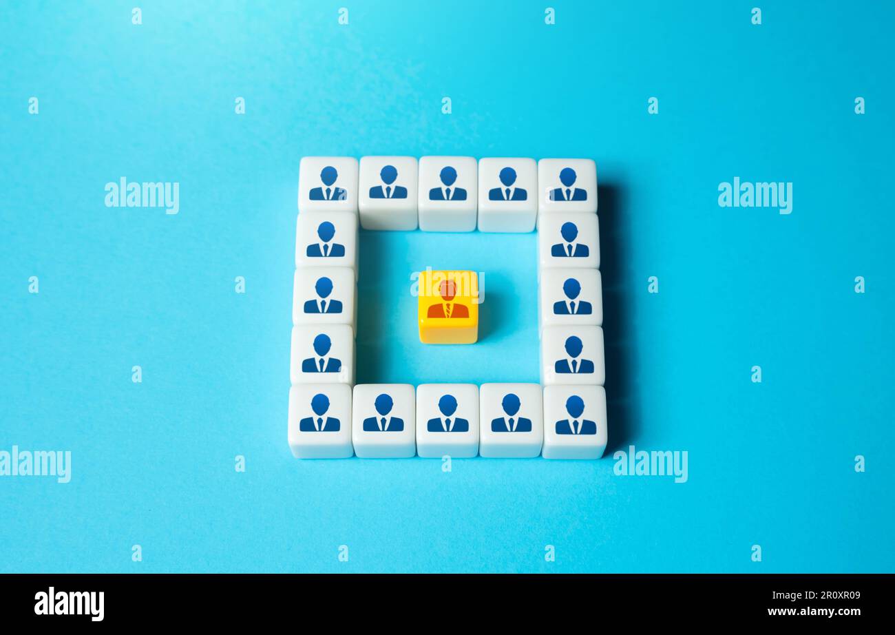 Leader and subordinates. Protection and security of leadership. Project ...