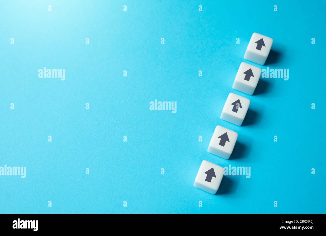 Blocks and arrows. Sequential movement in one direction. Moving forward ...