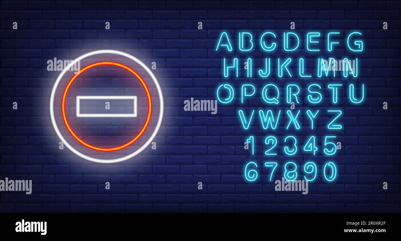 No entry neon sign Stock Vector Image & Art - Alamy