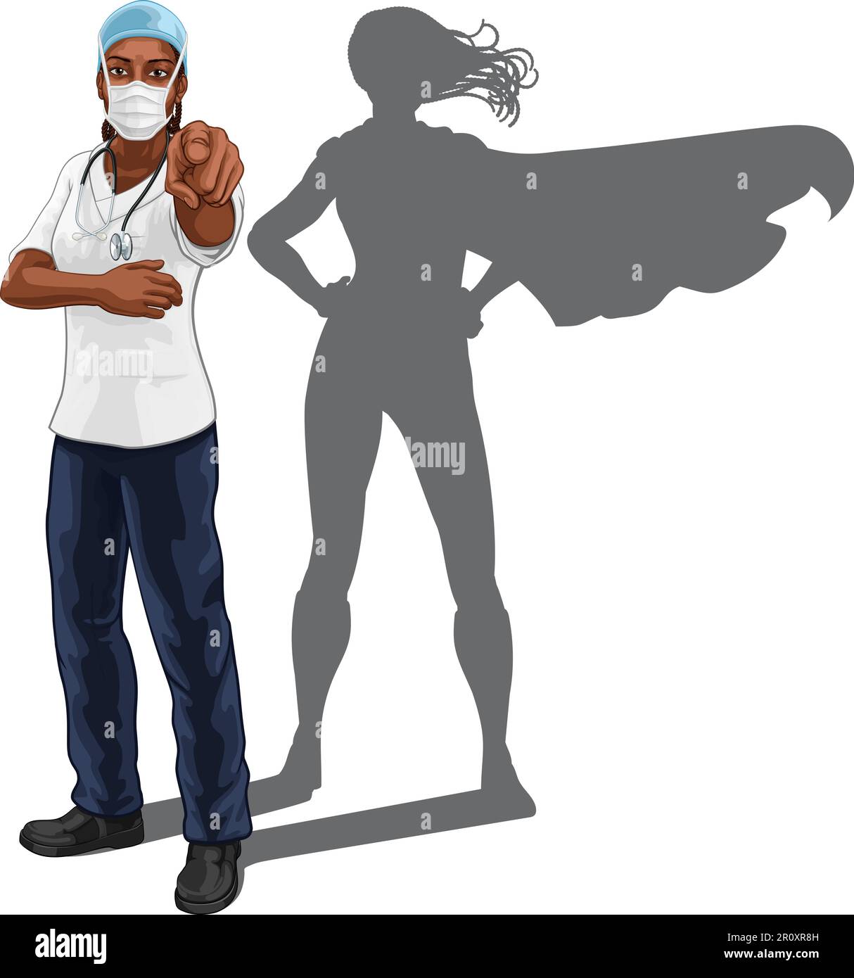 Black doctors character woman Stock Vector Images - Alamy