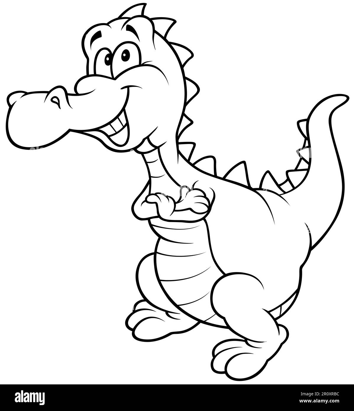 Cute Dinosaur Clipart Black And White