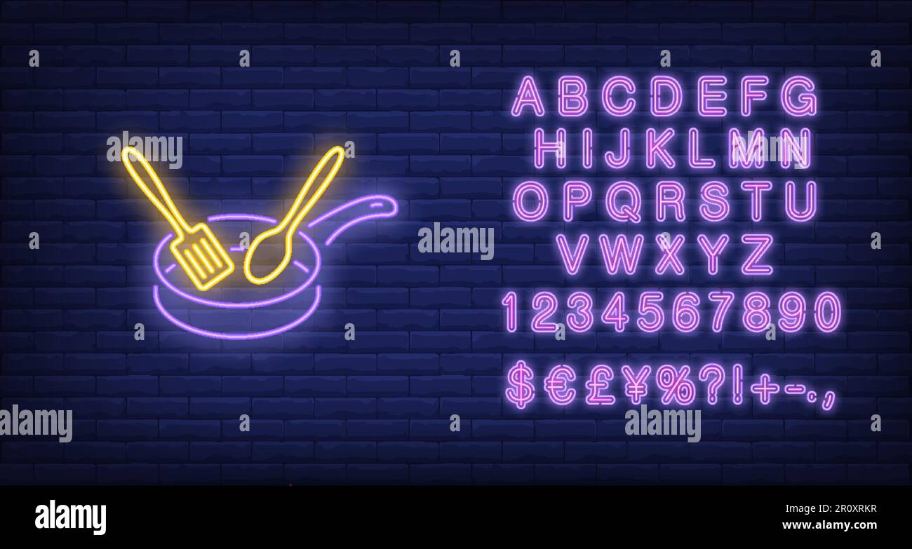 Cooking neon sign Stock Vector Image & Art - Alamy