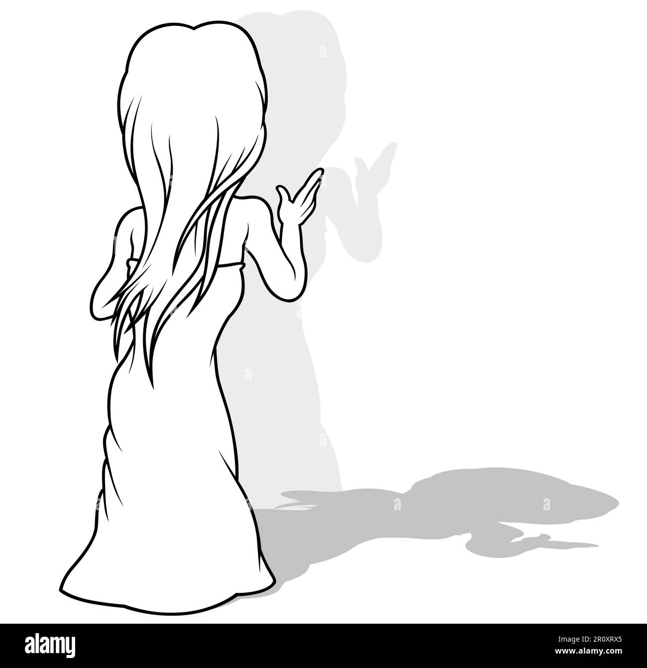 Drawn back hair Stock Vector Images - Alamy