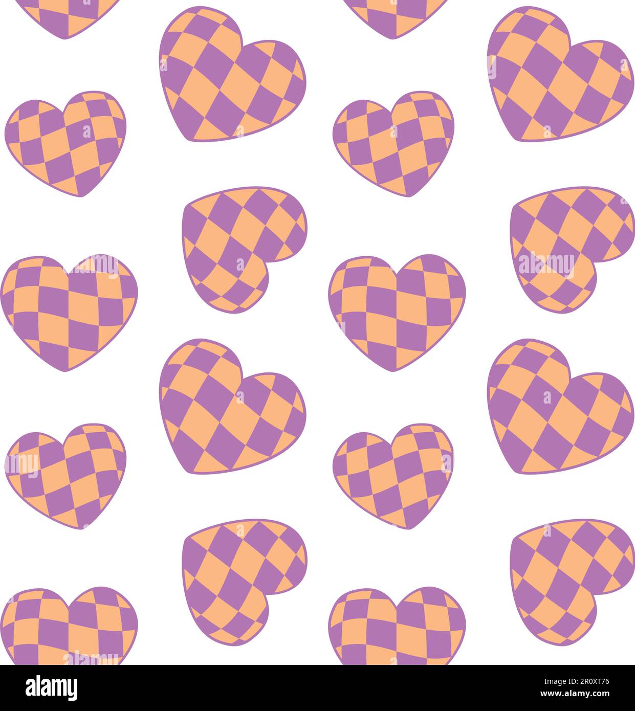 Vector seamless pattern of checkered texture heart Stock Vector Image ...