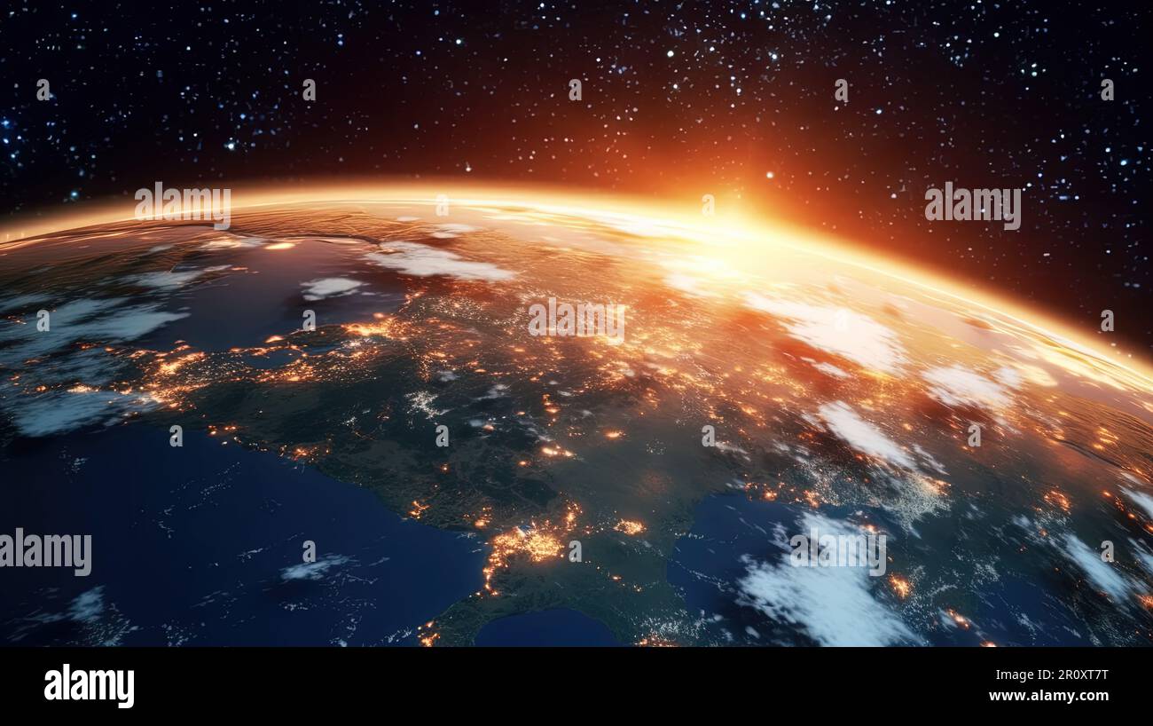 View of earth from space forests hi-res stock photography and images ...
