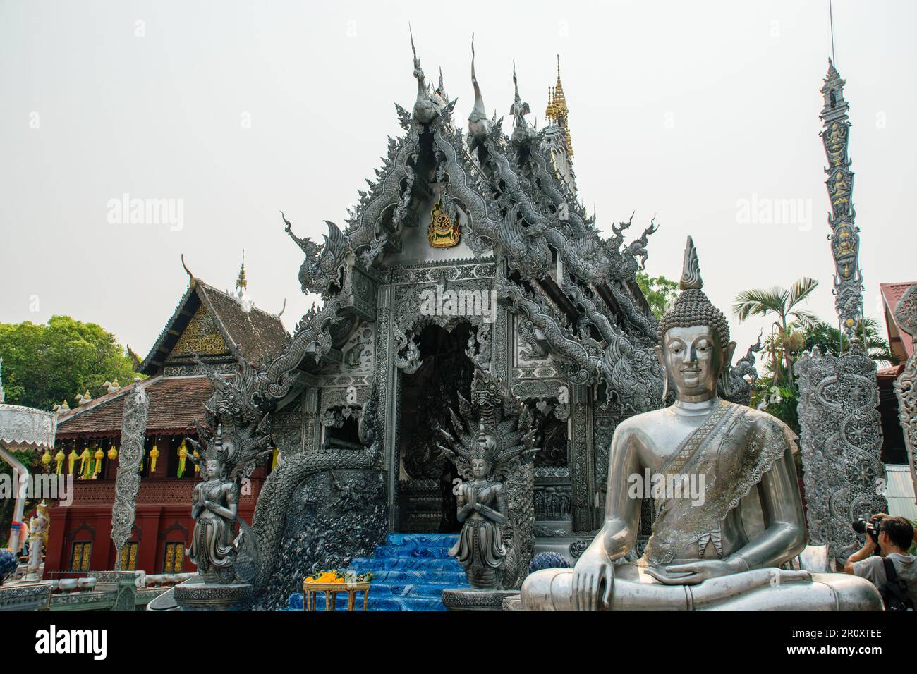 Wat Sri Suphan, know as Silver Temple in Chiang Mai Stock Photo - Alamy