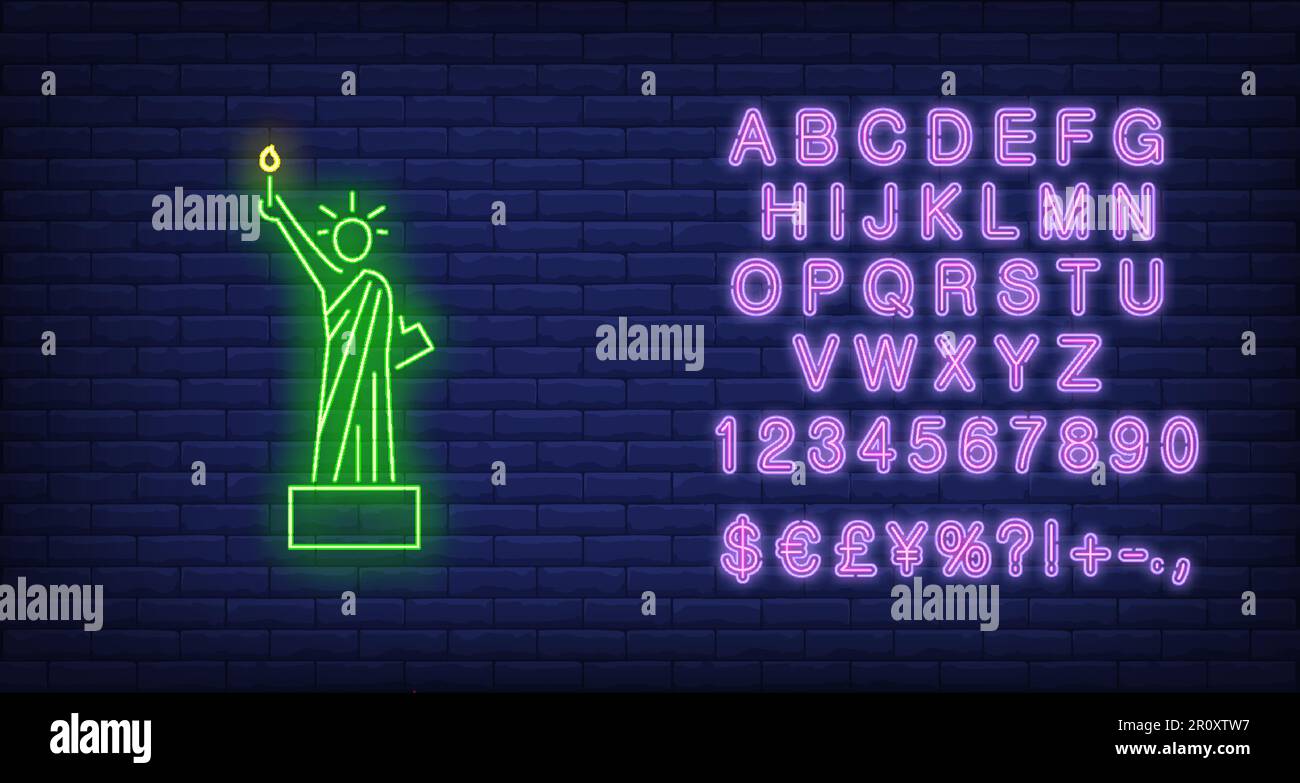 Independence glowing neon sign Stock Vector Images - Alamy