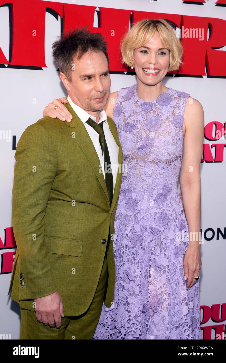 Sam Rockwell and Leslie Bibb attend the "About My Father" premiere at ...
