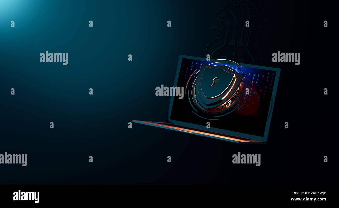 Protection Network Security Computer And Safe Your Data Concept Shield Icon Cyber Security