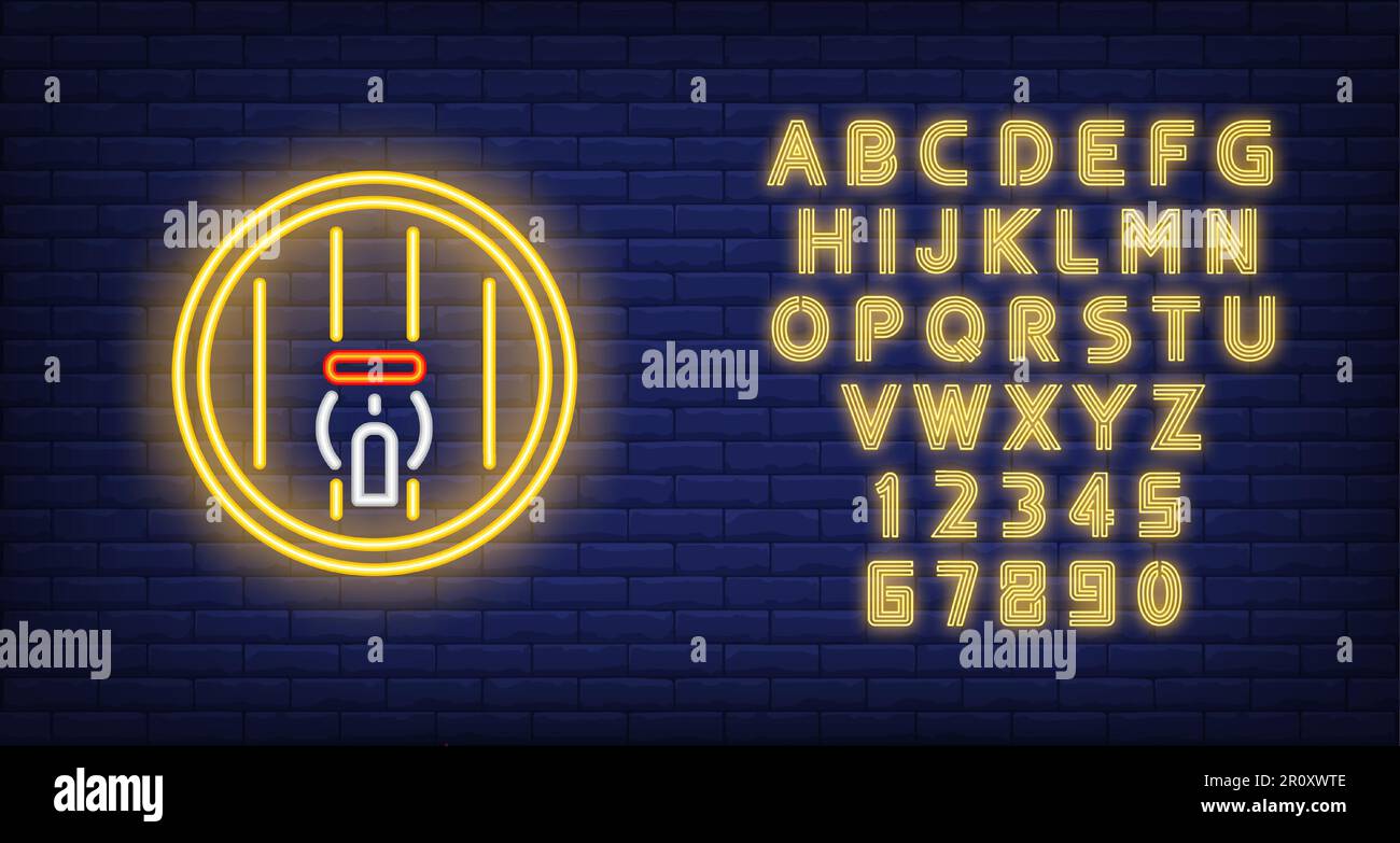 Wooden barrel with tap neon sign Stock Vector Image & Art - Alamy