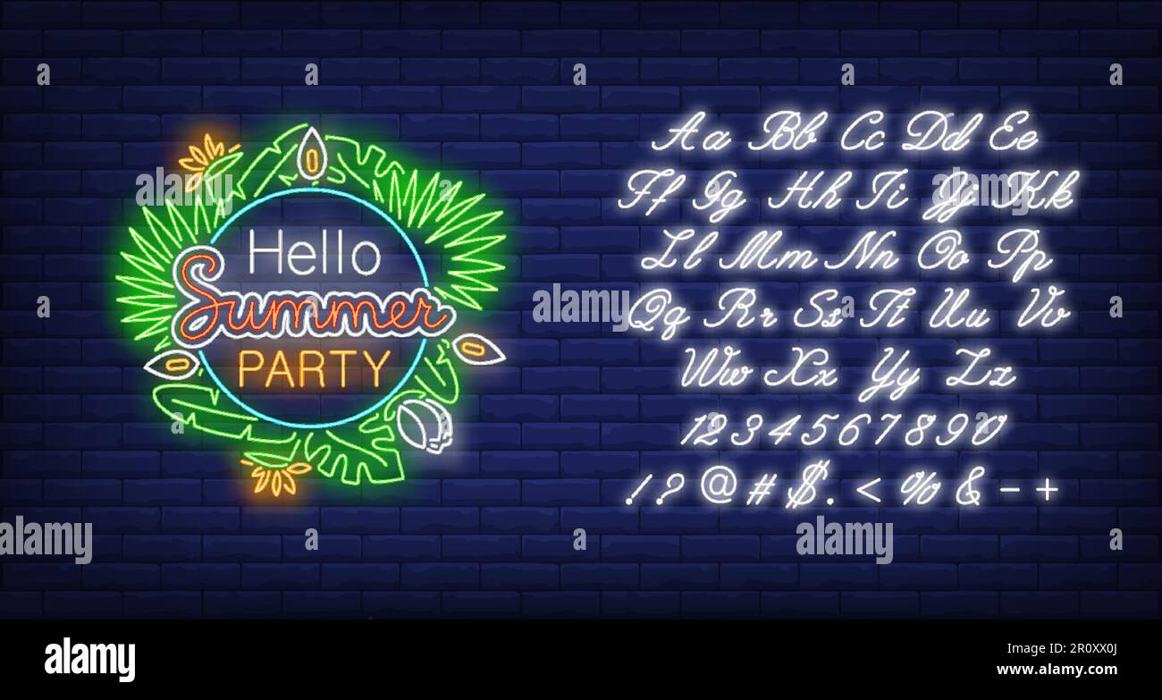 Hello summer sign bright Stock Vector Images - Alamy