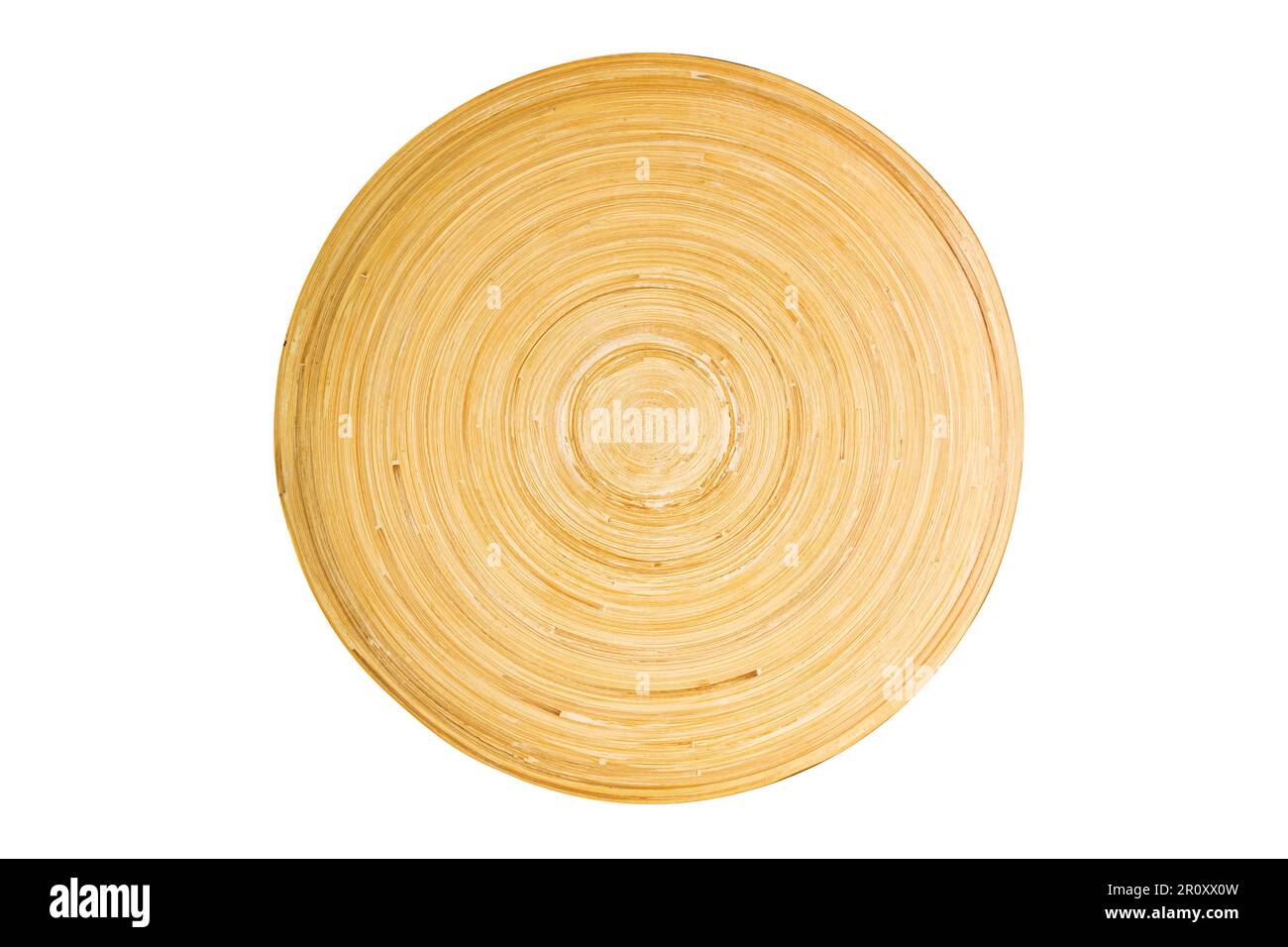 Pattern of kitchen utensil wooden bamboo plate isolated on white ...