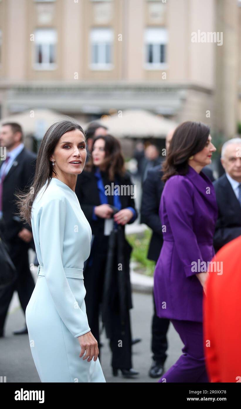 Zagreb, Croatia. 10th May, 2023. Queen of Spain Her Majesty Letizia ...